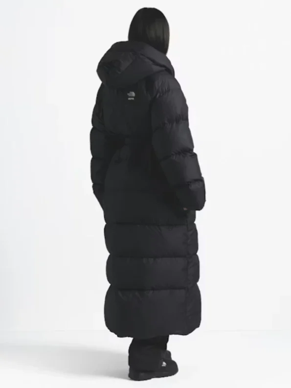 The North Face x Skims Nuptse Wrap Parka Long Puffer Coat - Wear Ostrich
